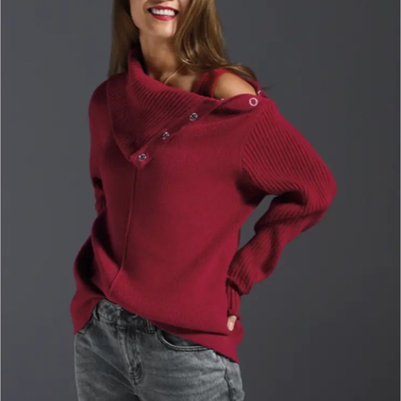 CAbi | Sweaters | Cabi Pushover Pullover Burgundy Sweater Top | Poshmark